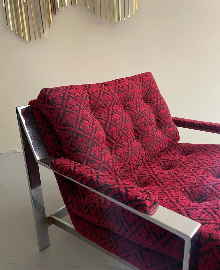 Mid-Century Modern Chrome Cube Lounge Chairs Designed by Cy Mann For ...