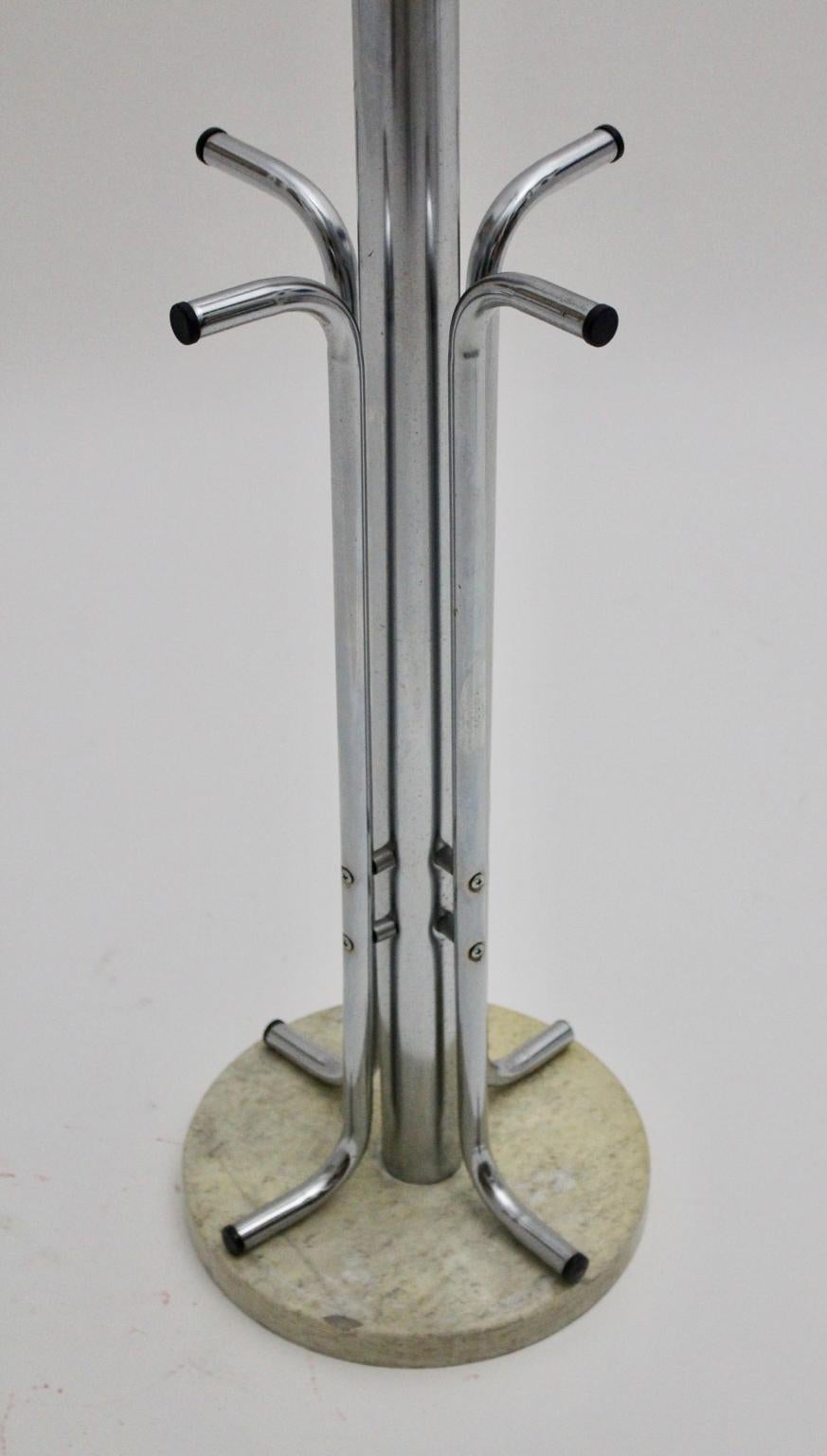 Mid-Century Modern Chromed Vintage Coat Rack, circa 1970 at 1stDibs