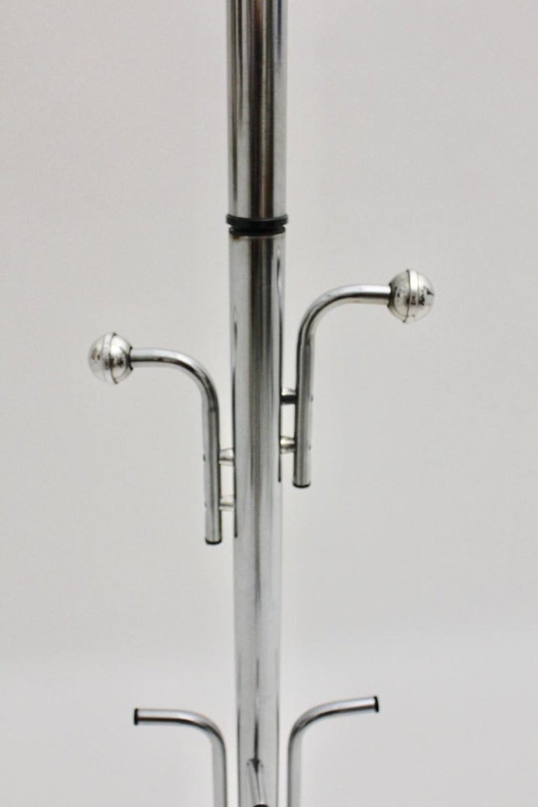 Mid-Century Modern Chromed Vintage Coat Rack, circa 1970 at 1stDibs