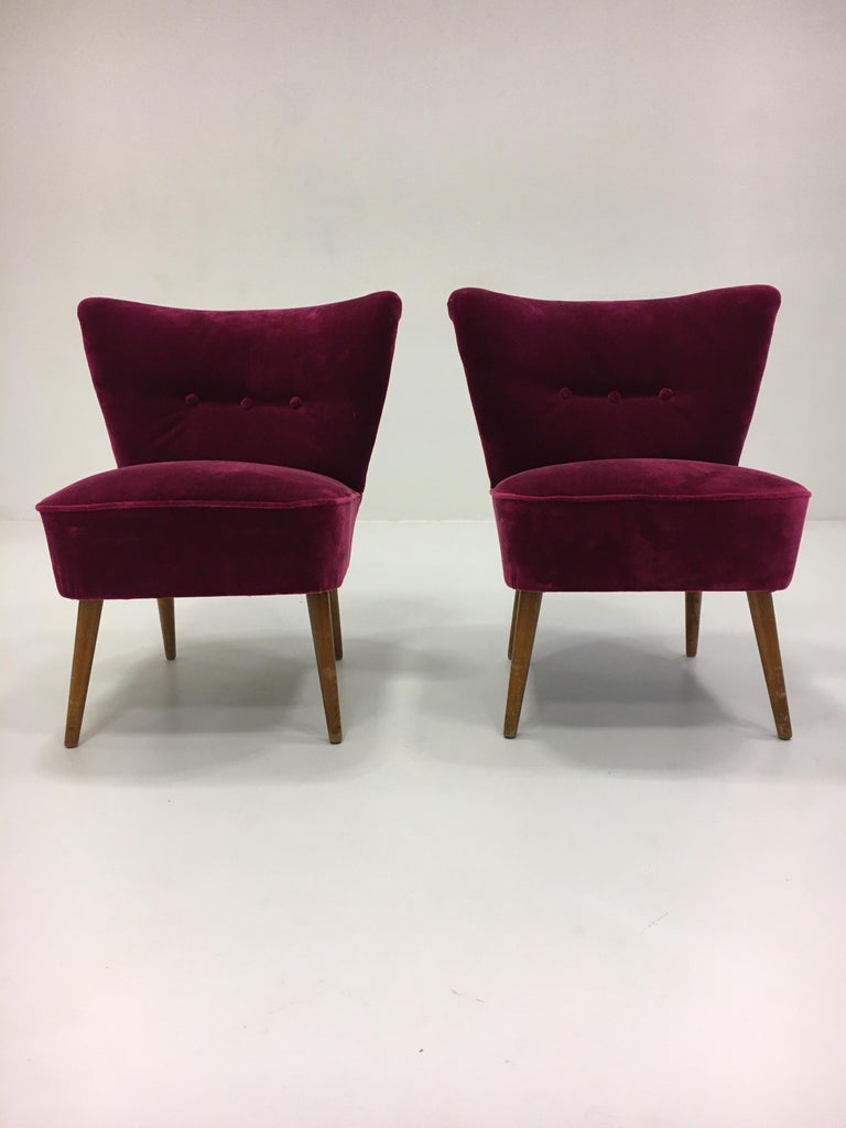 Mid-Century Modern Cocktail Chairs, France, 1950s For Sale at 1stDibs