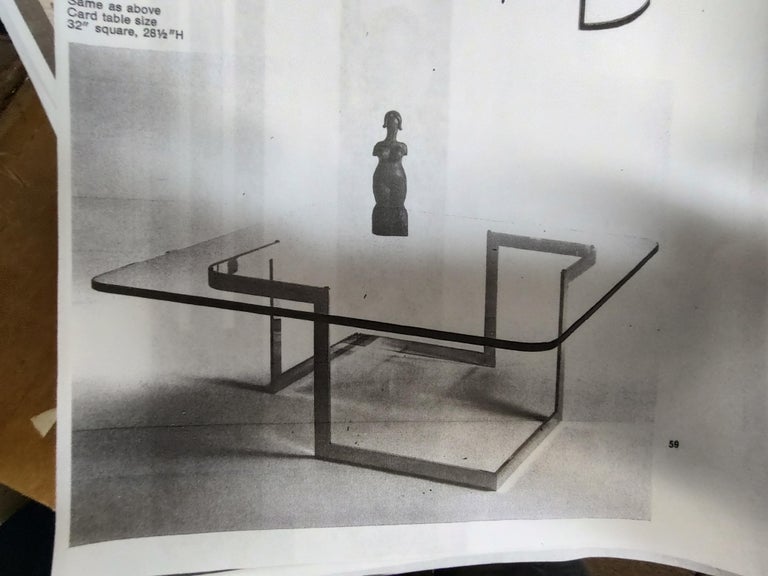 Mid-Century Modern Cocktail Table by Vladimir Kagan # 6703 Glass and ...