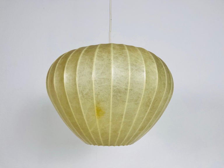 Mid-Century Modern Cocoon Pendant Light, 1960s, Italy For Sale at 1stDibs