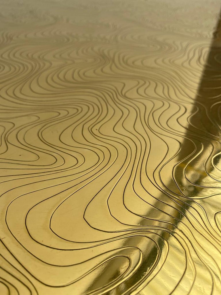 Mid-Century Modern Coffee Table in the Style of Dario, Fossil Wood ...