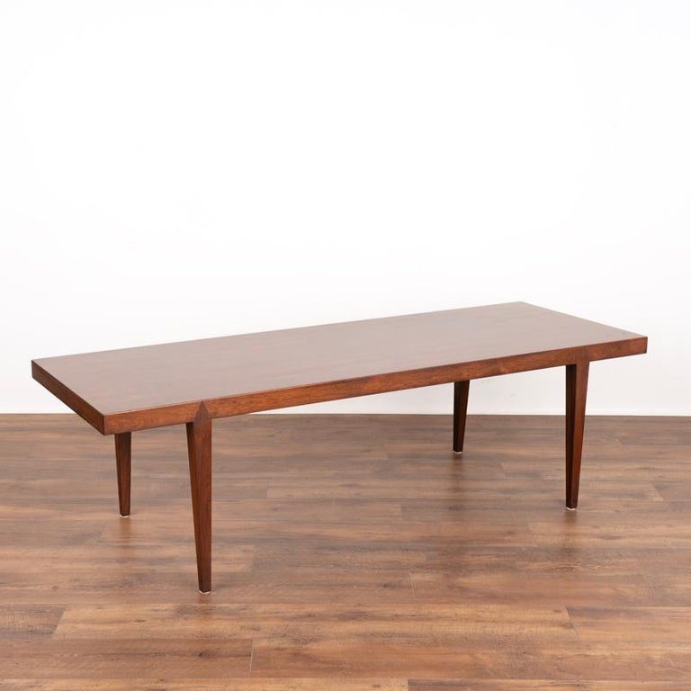Mid Century Modern Coffee Table With Tapered Legs from Denmark For Sale ...