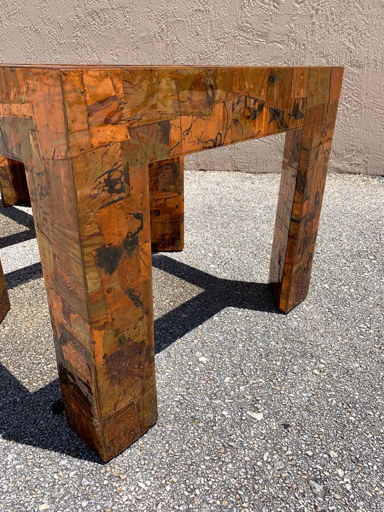 Mid-Century Modern Copper and Brass End Tables in the Style of Paul ...