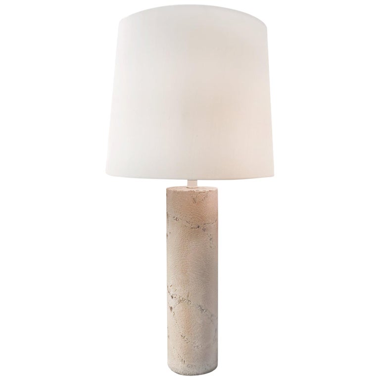 Mid-Century Modern Coral Column Table Lamp For Sale at 1stDibs