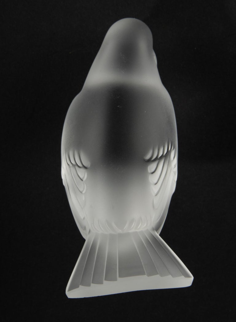 Mid-Century Modern Crystal Bird Made by Lalique France For Sale at 1stDibs