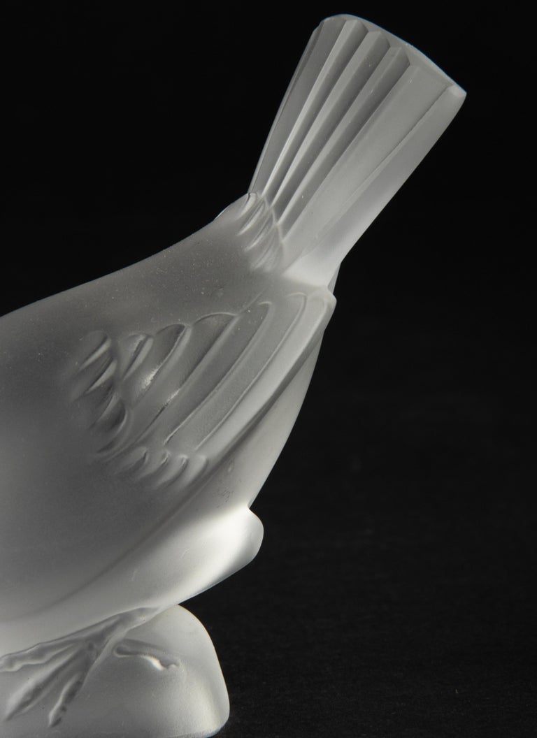 Mid-Century Modern Crystal Bird Made by Lalique France For Sale at 1stDibs