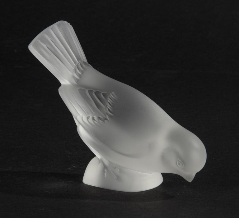 Mid-Century Modern Crystal Bird Made by Lalique France For Sale at 1stDibs
