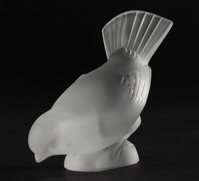 Mid-Century Modern Crystal Bird Made by Lalique France For Sale at 1stDibs