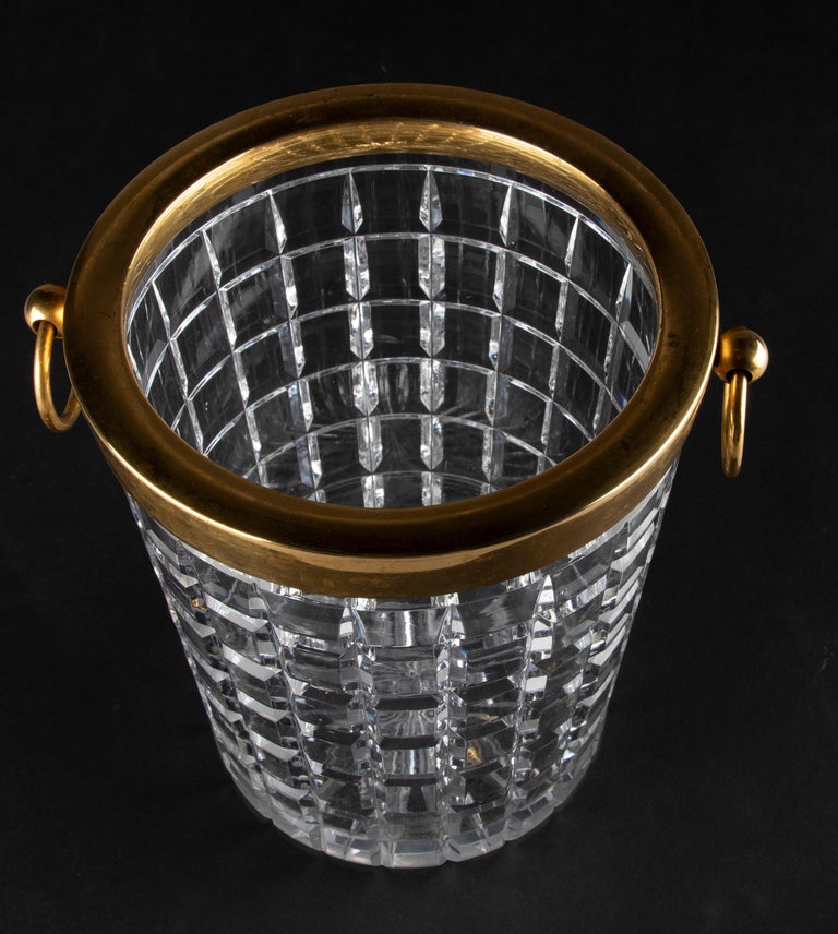 Mid-Century Modern Crystal Champagne Bucket at 1stDibs