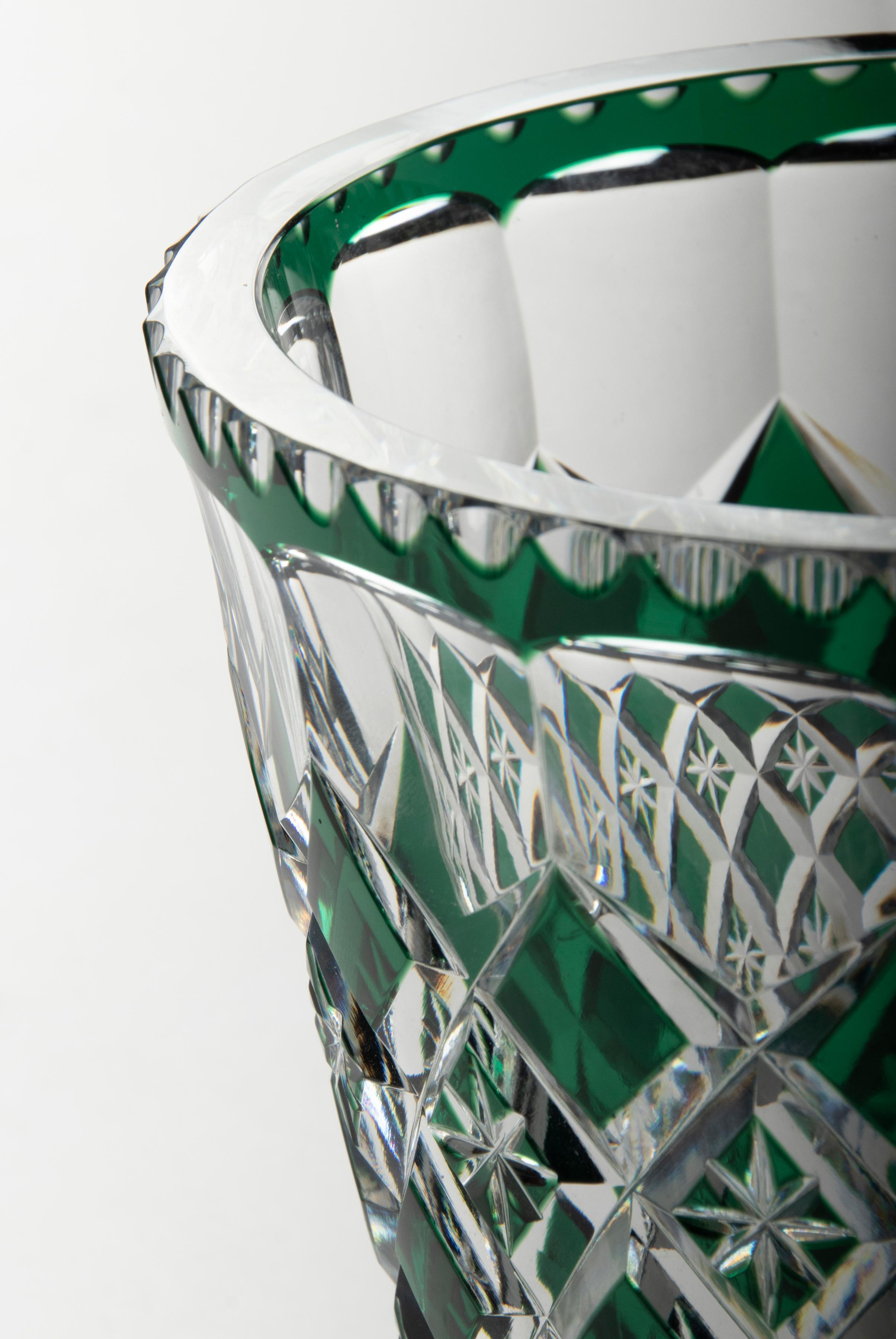 Mid-Century Modern Crystal Vase by Val Saint Lambert For Sale at 1stDibs