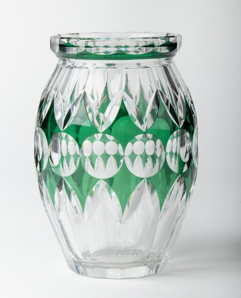 Mid-Century Modern Crystal Vase by Val Saint Lambert For Sale at 1stDibs