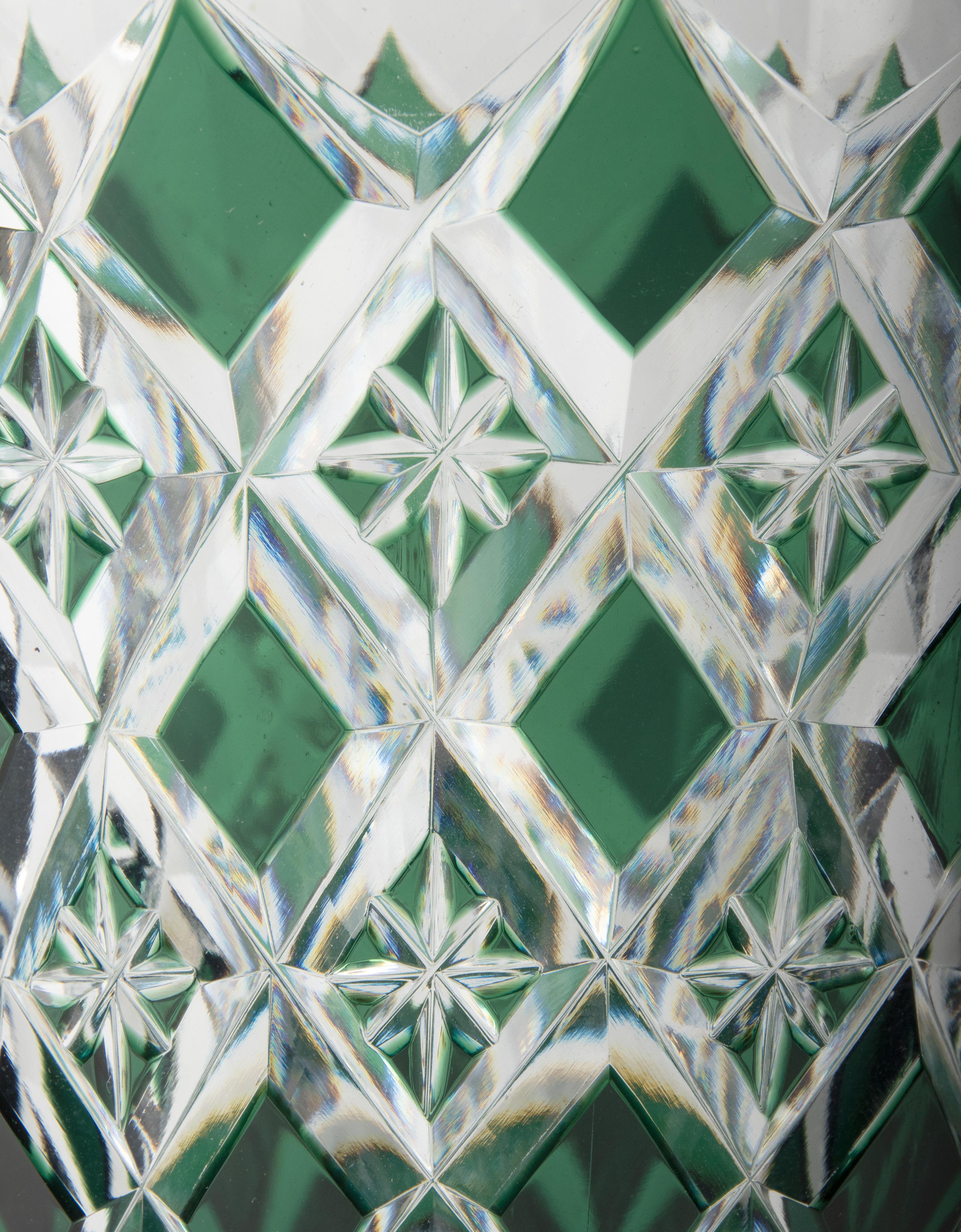 Mid-Century Modern Crystal Vase by Val Saint Lambert For Sale at 1stDibs