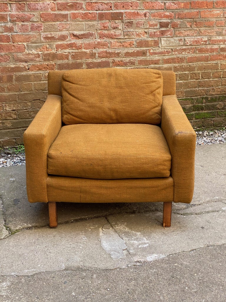 Mid-Century Modern Cube Chair at 1stDibs