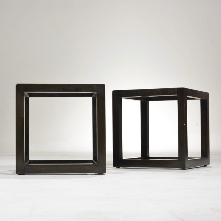 Mid-Century Modern Cube End Tables by Dunbar For Sale at 1stDibs