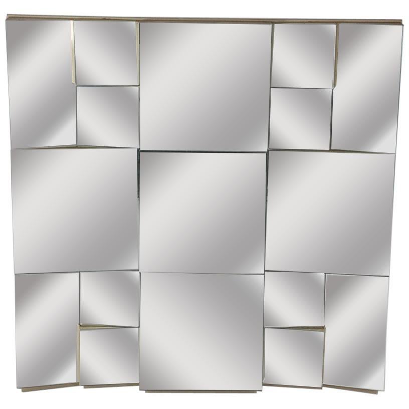 Mid-Century Modern Cubist Slopes Wall Mirror by Neal Small, Hollywood ...