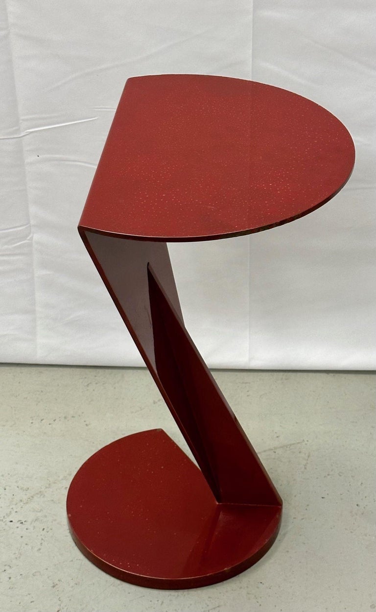 Mid-Century Modern Cubist Steel End / Side Table, Leavitt Weaver, Art ...