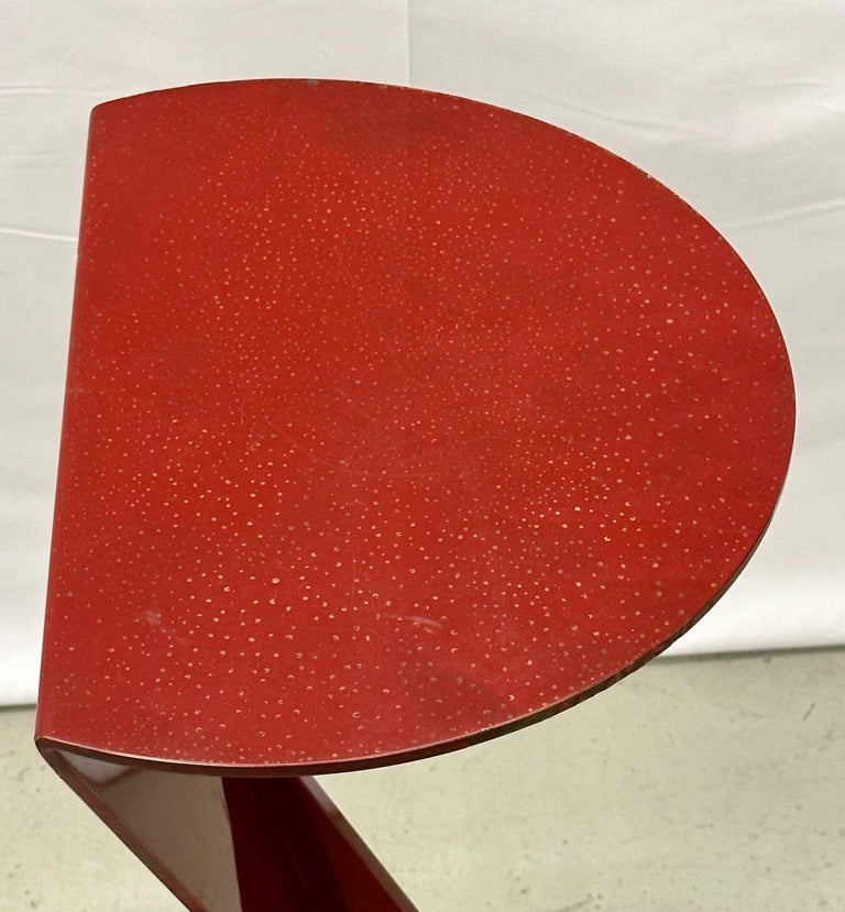 Mid-Century Modern Cubist Steel End / Side Table, Leavitt Weaver, Art ...