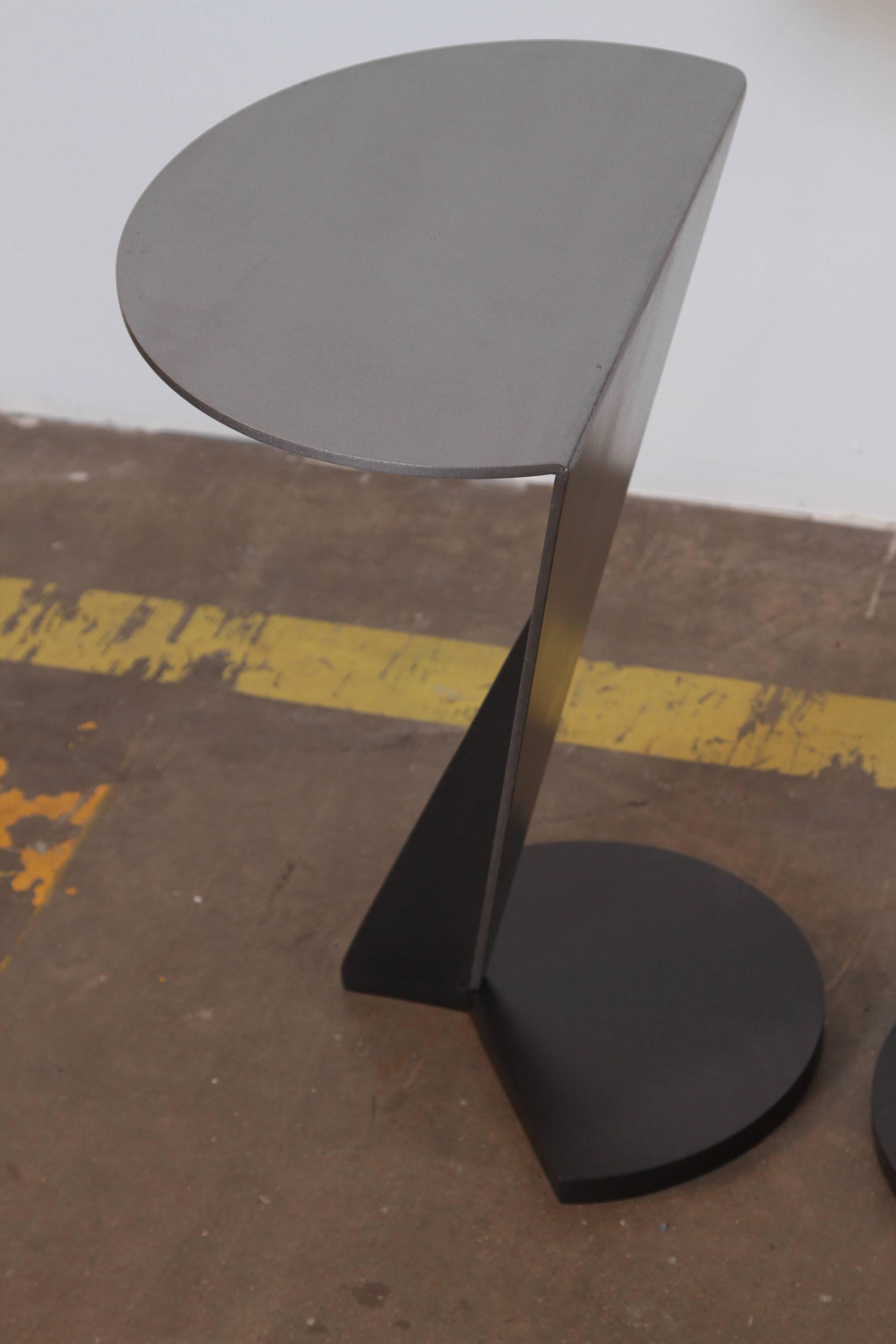 Mid-Century Modern Cubist Steel End Tables by Leavitt Weaver Modernist ...