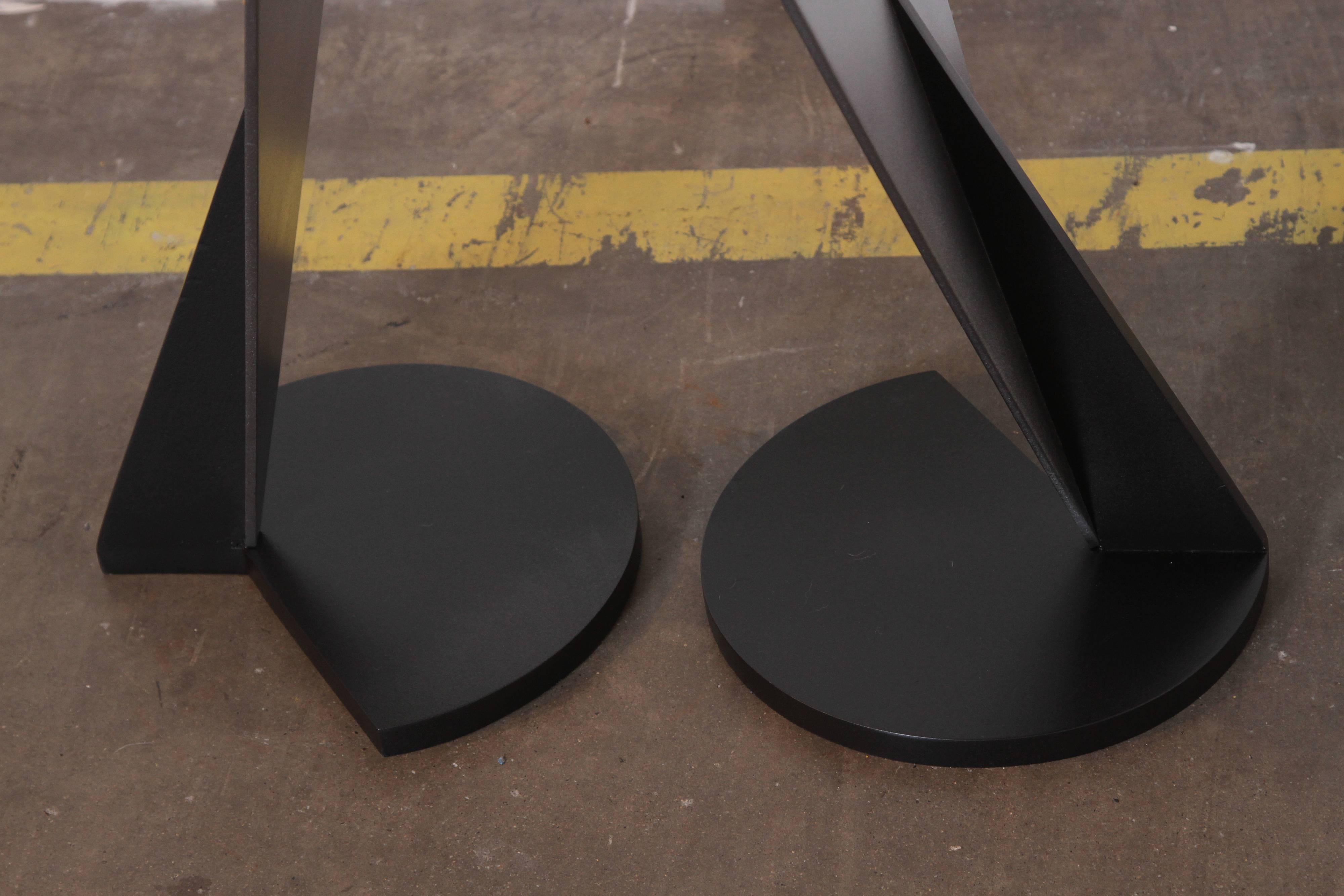 Mid-Century Modern Cubist Steel End Tables by Leavitt Weaver Modernist ...