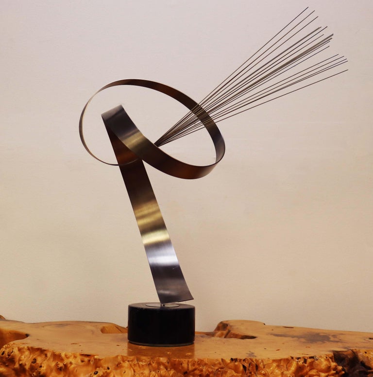 Mid Century Modern Curtis Jere Kinetic Steel Sculpture For Sale at 1stDibs