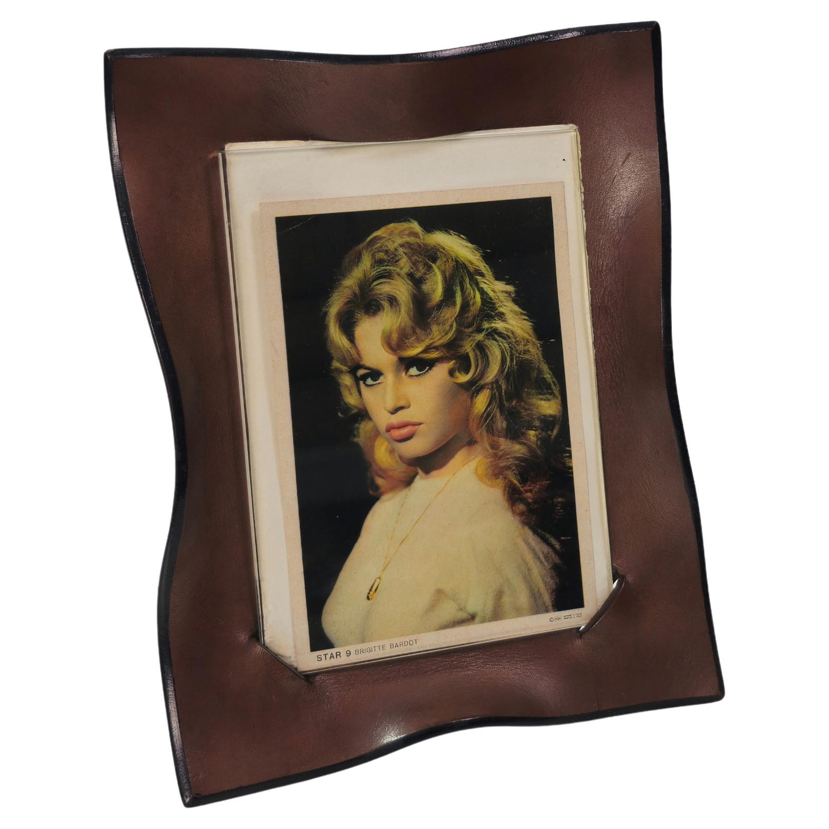 Mid Century Modern Curved Leather Photo Frame Design Italy 1970s For ...