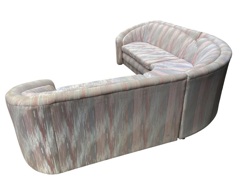 Mid-Century Modern Curved Sectional L Shaped Sofa For Sale at 1stDibs ...