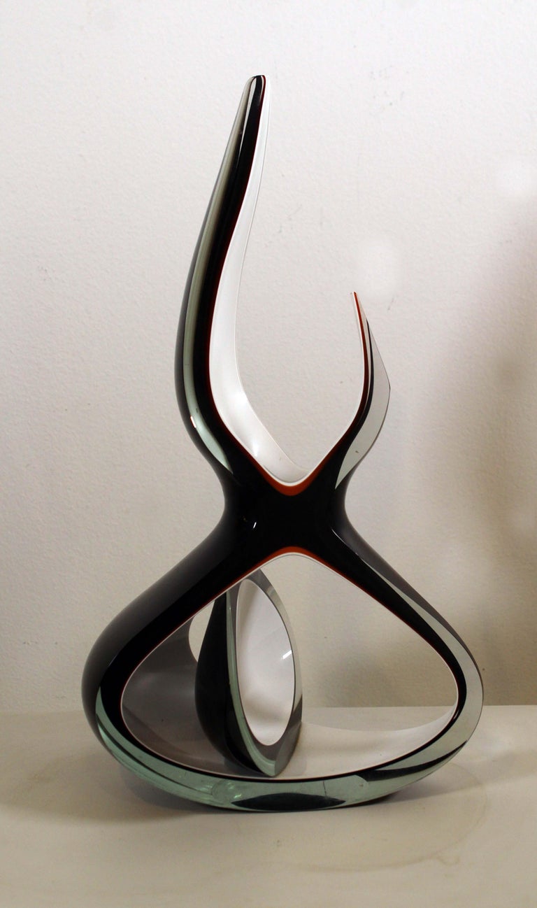 Mid-Century Modern Cutout Murano Glass Sculpture Design For Sale at 1stDibs