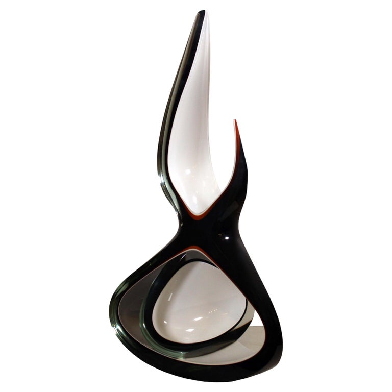 Mid-Century Modern Cutout Murano Glass Sculpture Design For Sale at 1stDibs