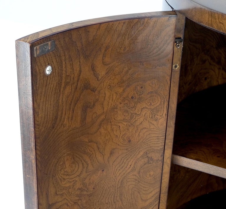 Mid-Century Modern Cylinder Drum Shape Burl Wood End Side Table ...