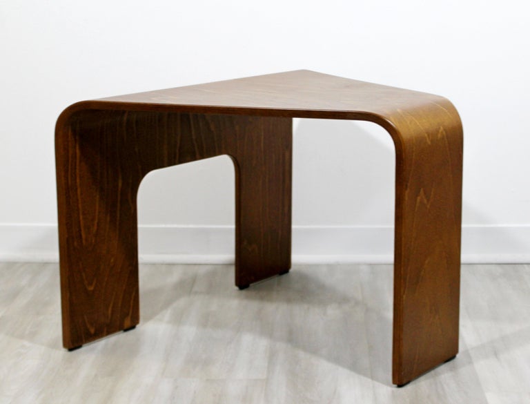 Mid-Century Modern Danish Bentwood Corner Side End Table 1960s Dansk ...