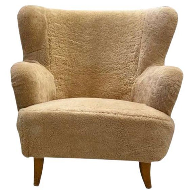 Mid-Century Modern Danish Cabinet Maker Lounge, Club, Wingback Chair ...
