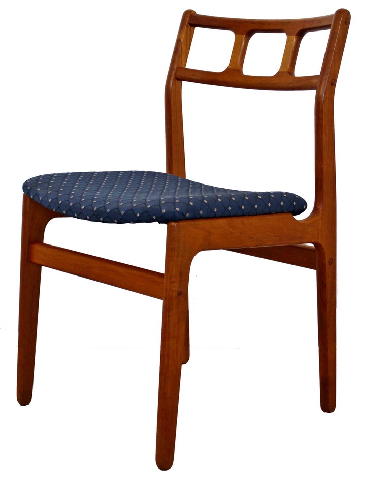 Mid-Century Modern Danish D-Scan Sculptural Set 8 Teak Side Dining ...