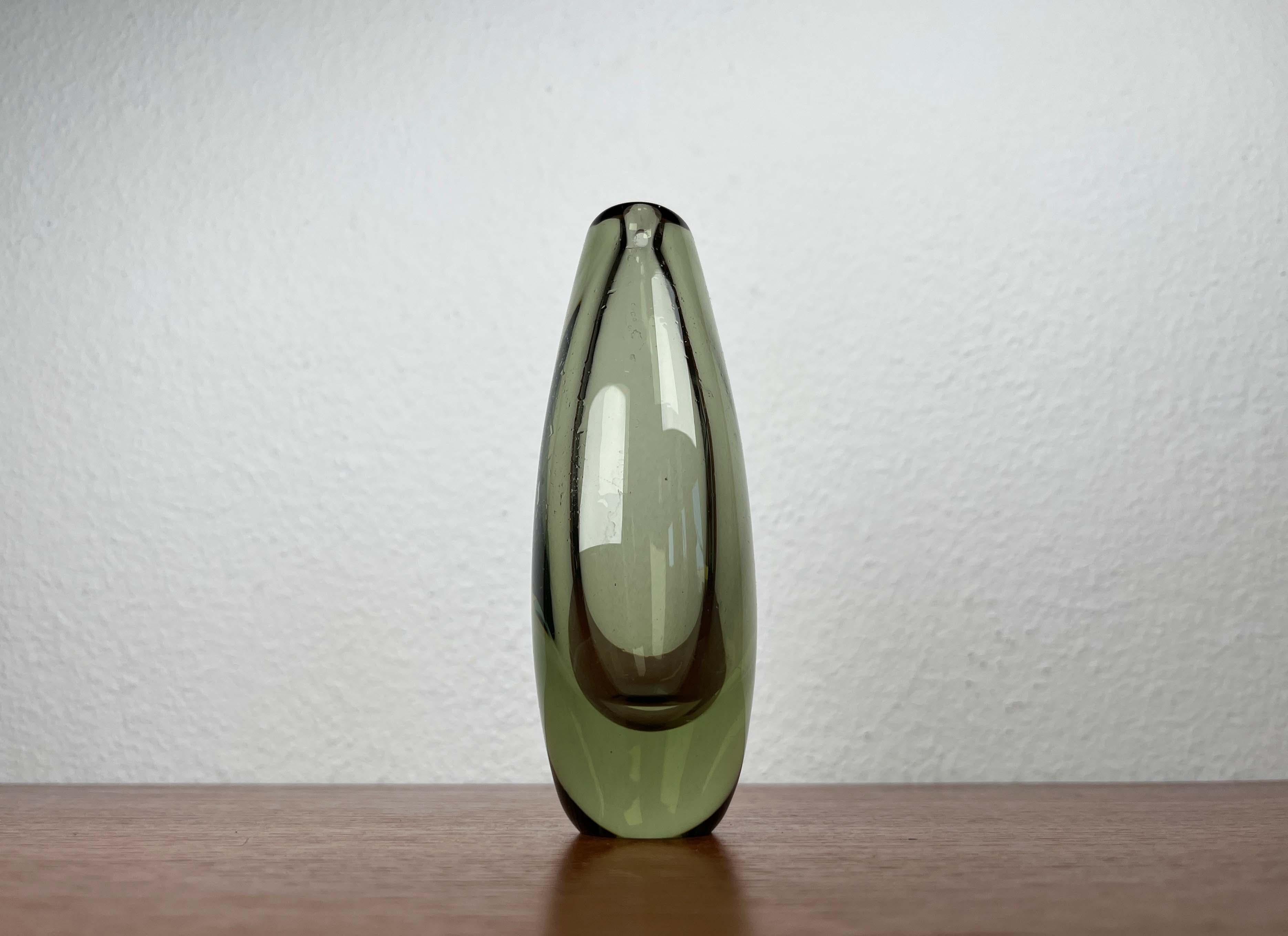 Mid-Century Modern Danish Glass Vase by Per Lütken for Holmegaard ...
