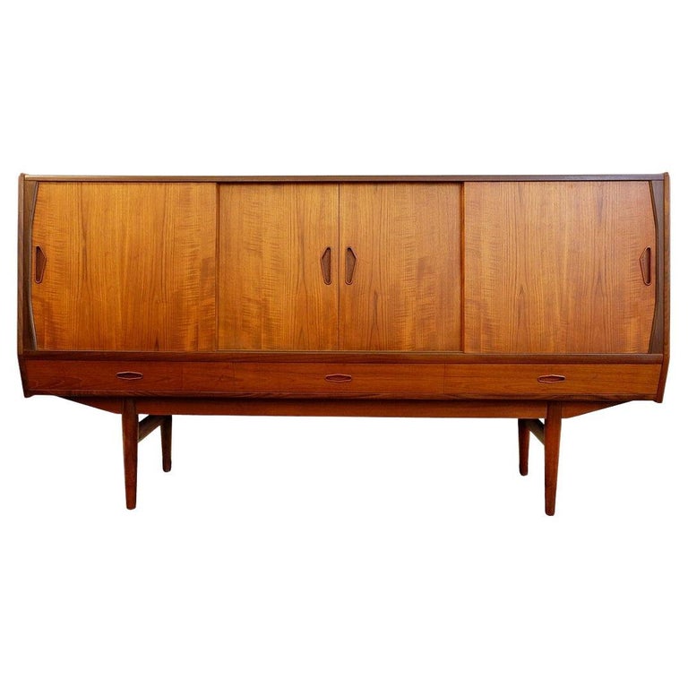 Mid-Century Modern Danish Highboard, 1970s at 1stDibs