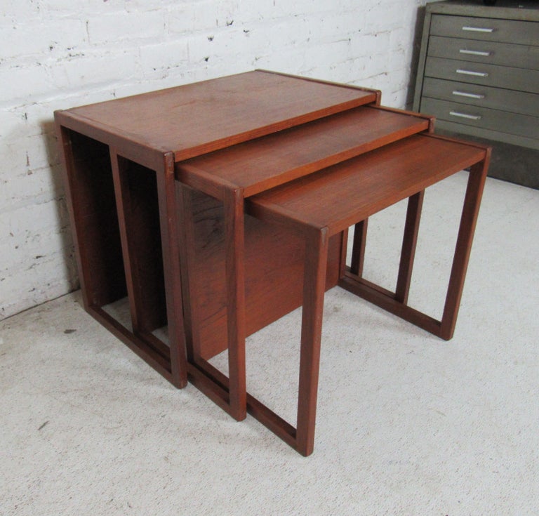 Mid-Century Modern Danish Nesting Tables For Sale at 1stDibs