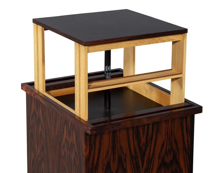 Mid-Century Modern Danish Pop Up Bar Table Cabinet at 1stDibs | mid ...