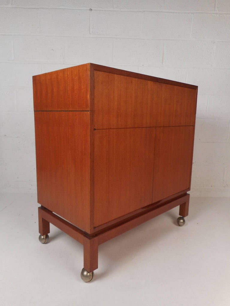 Mid-Century Modern Danish Rolling Dry Bar at 1stDibs | mid century ...