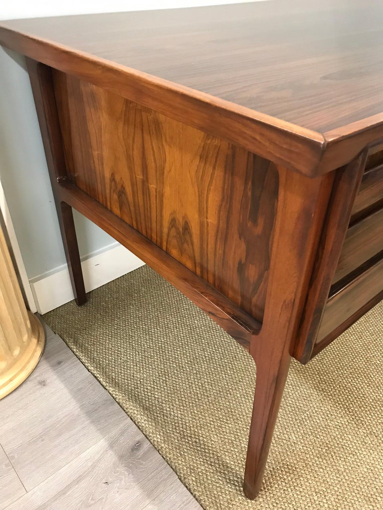 Mid-Century Modern Danish Rosewood Desk Writing Table at 1stDibs