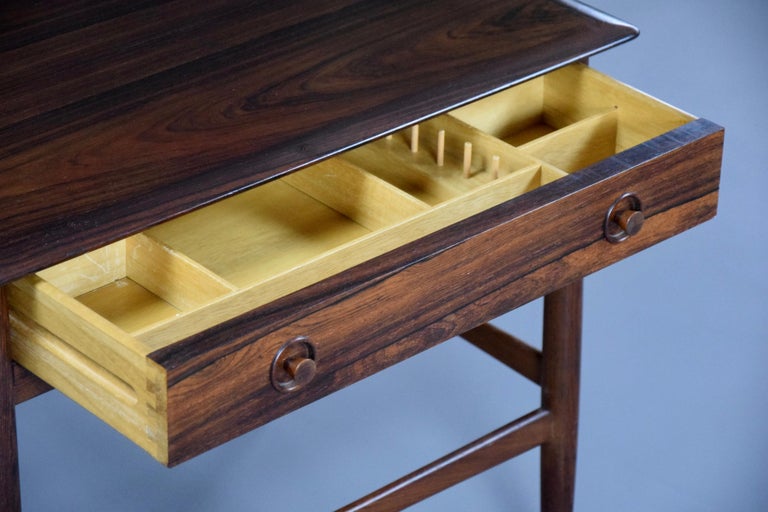 Mid-Century Modern Danish Side / Knitting Table For Sale at 1stDibs