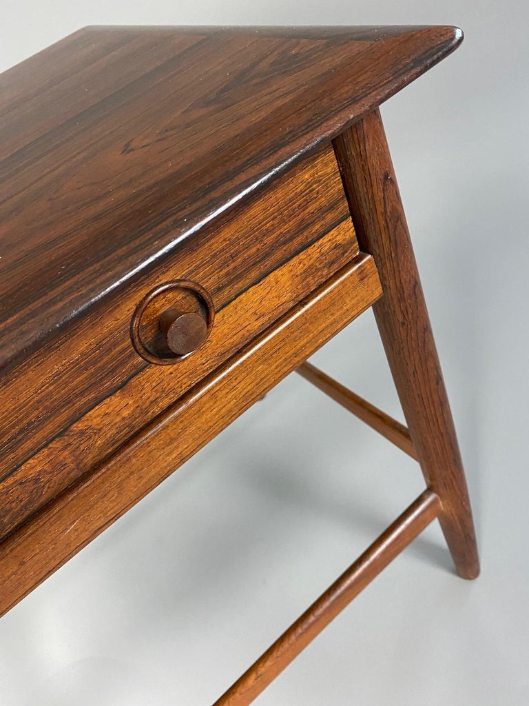 Mid-Century Modern Danish Side / Knitting Table For Sale at 1stDibs