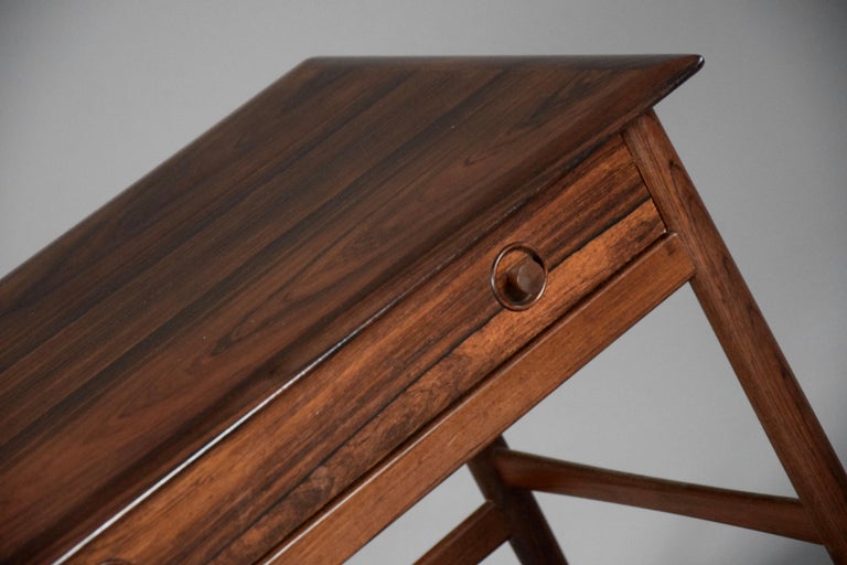Mid-Century Modern Danish Side / Knitting Table For Sale at 1stDibs