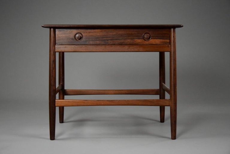 Mid-Century Modern Danish Side / Knitting Table For Sale at 1stDibs
