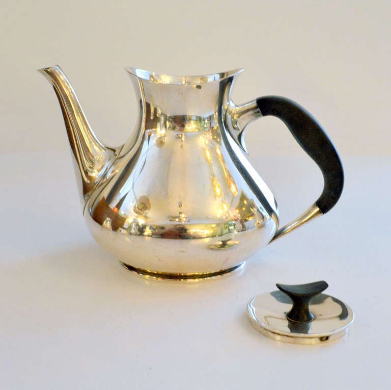 Danish Silver Plated Tea and Coffee Set by Hans Bunde for Cohr For Sale ...