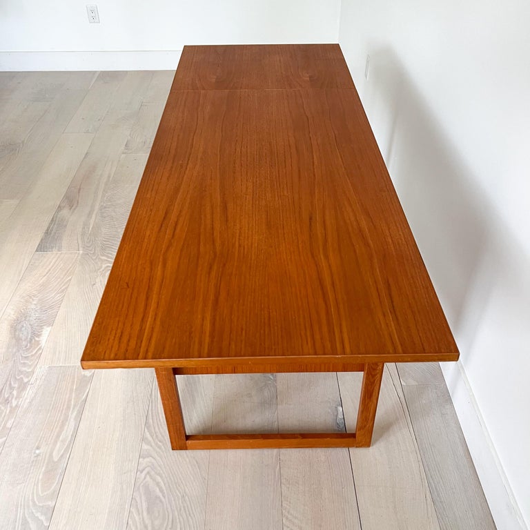 Mid Century Modern Danish Teak Sliding Top Desk by Vi-Ma Mobler at 1stDibs