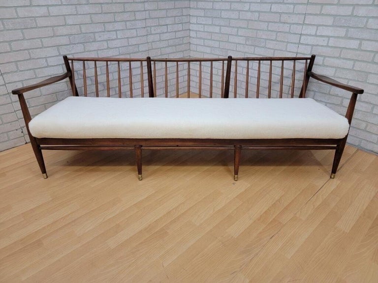 Mid-Century Modern Danish Walnut Frame Sofa by Ib Kofod-Larsen Newly ...