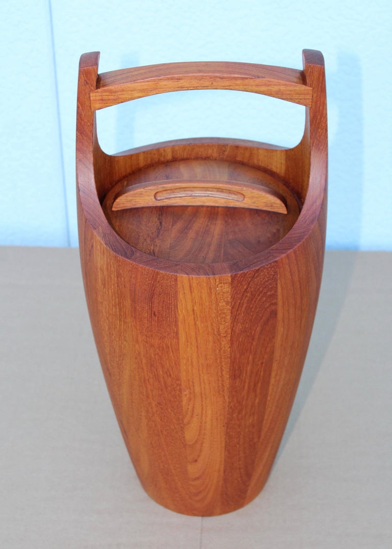 Mid-Century Modern Dansk Denmark Teak Ice Bucket at 1stDibs