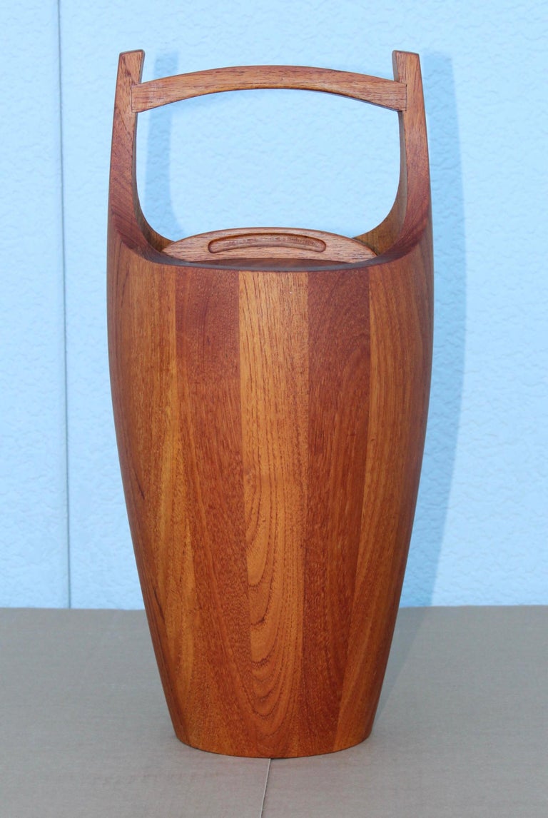Mid-Century Modern Dansk Denmark Teak Ice Bucket at 1stDibs
