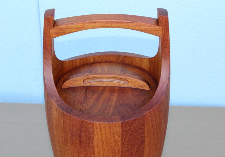 Mid-Century Modern Dansk Denmark Teak Ice Bucket at 1stDibs